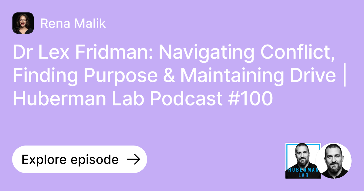 Dr Lex Fridman: Navigating Conflict, Finding Purpose & Maintaining ...
