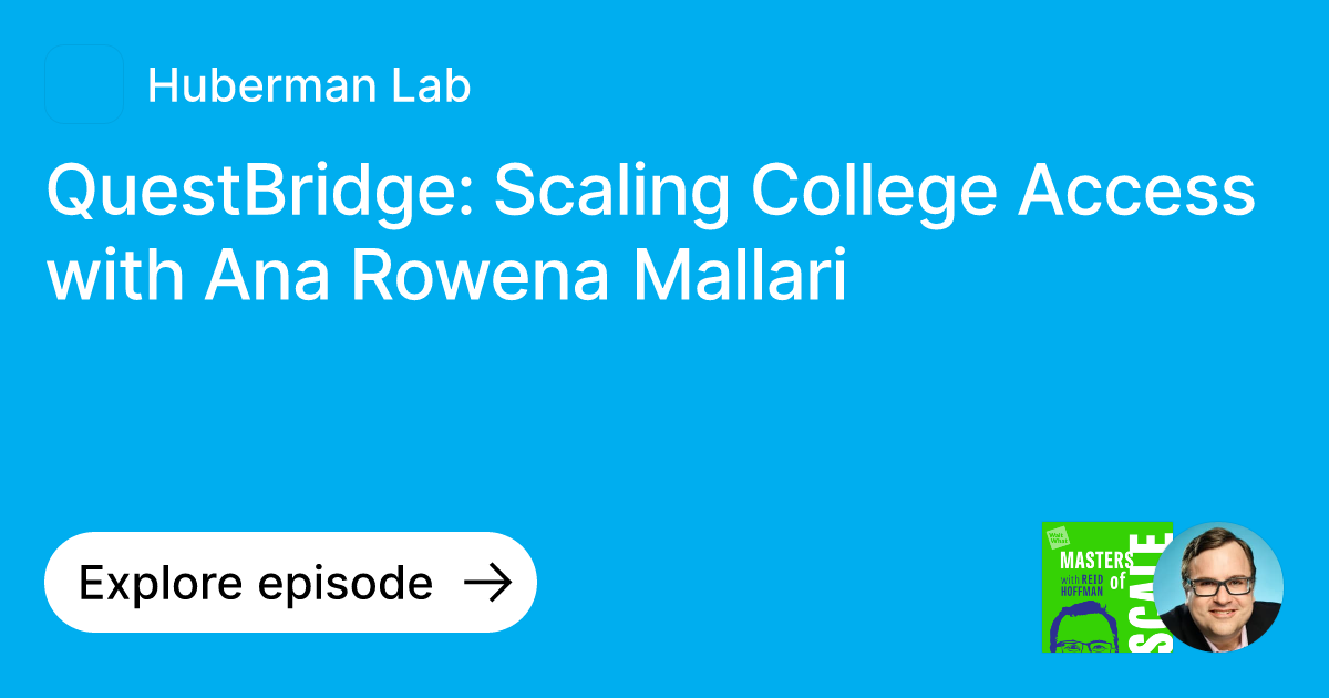 Episode: QuestBridge: Scaling College Access with Ana Rowena Mallari ...