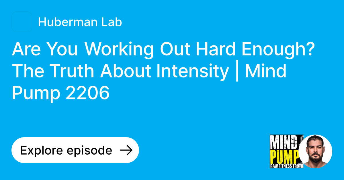 Episode: Are You Working Out Hard Enough? The Truth About Intensity ...
