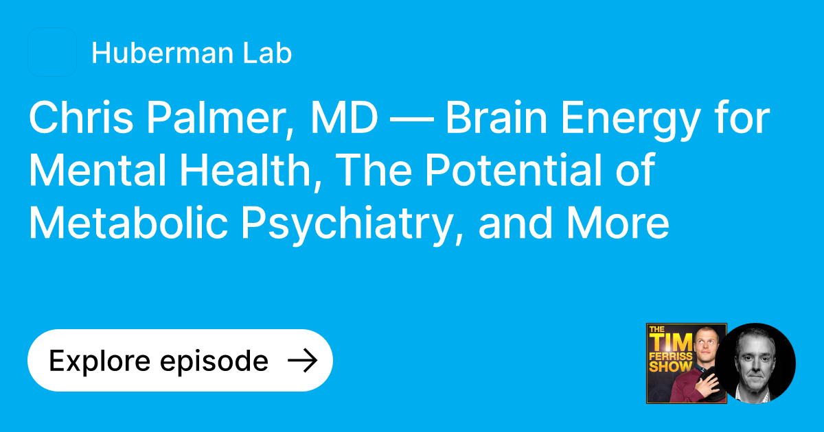 Episode: Chris Palmer, MD — Brain Energy for Mental Health, The ...