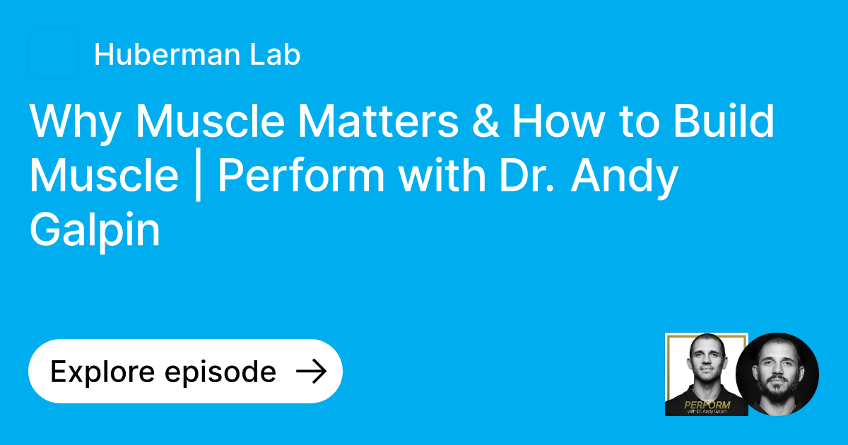 Episode: Why Muscle Matters & How to Build Muscle | Perform with Dr ...