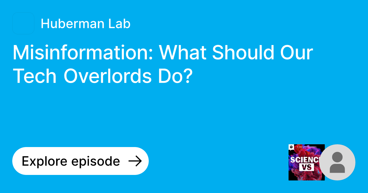 Episode: Misinformation: What Should Our Tech Overlords Do? | Ask ...