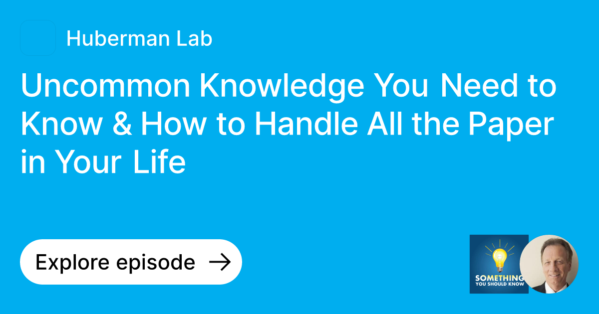 Episode: Uncommon Knowledge You Need to Know & How to Handle All the ...