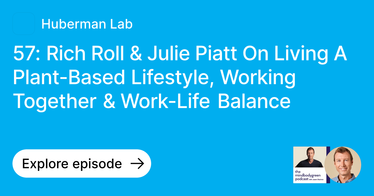 Episode: 57: Rich Roll & Julie Piatt On Living A Plant-Based Lifestyle ...