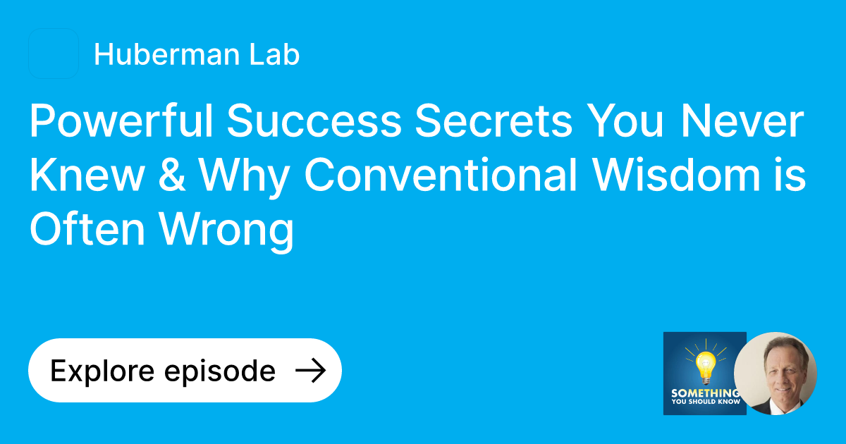 Episode: Powerful Success Secrets You Never Knew & Why Conventional ...