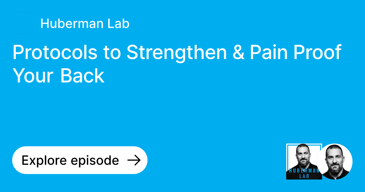Episode: Protocols to Strengthen & Pain Proof Your Back | Ask Huberman Lab