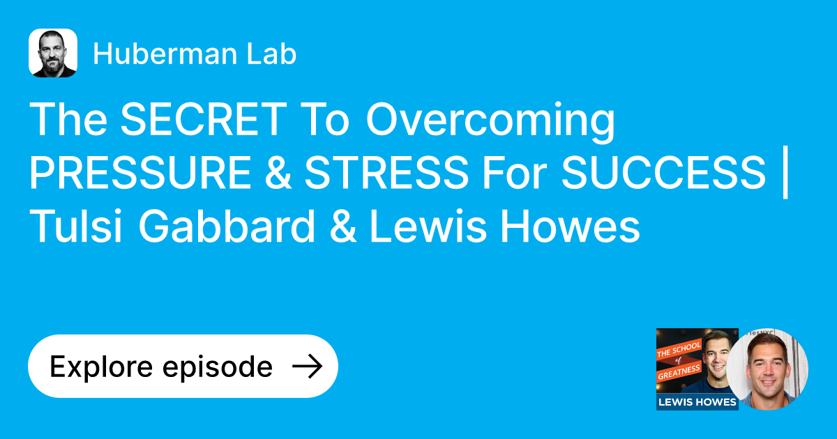Episode: The SECRET To Overcoming PRESSURE & STRESS For SUCCESS | Tulsi ...
