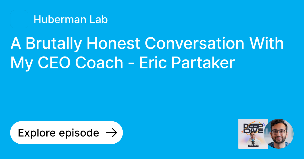 Episode: A Brutally Honest Conversation With My CEO Coach - Eric ...