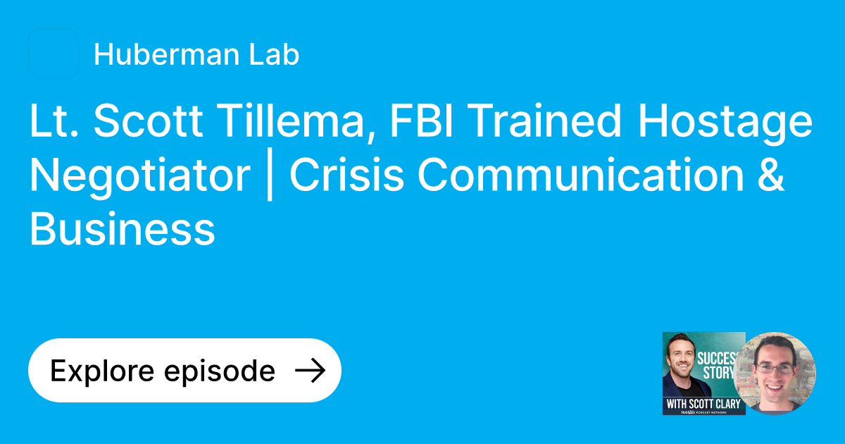 Episode: Lt. Scott Tillema, FBI Trained Hostage Negotiator | Crisis ...