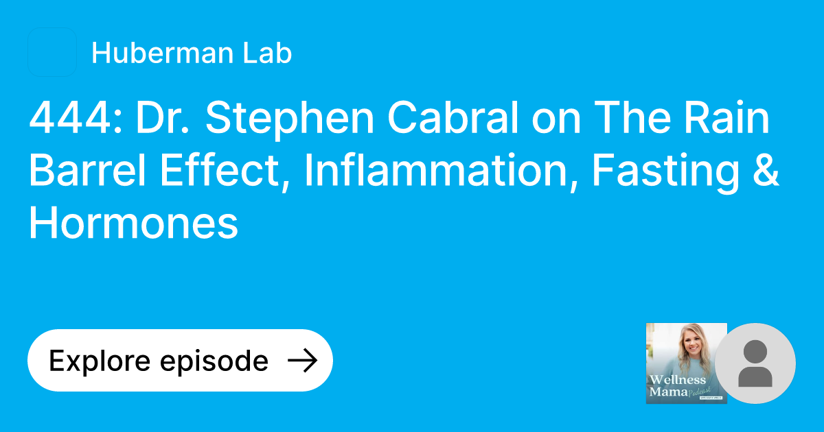 Episode: 444: Dr. Stephen Cabral on The Rain Barrel Effect ...