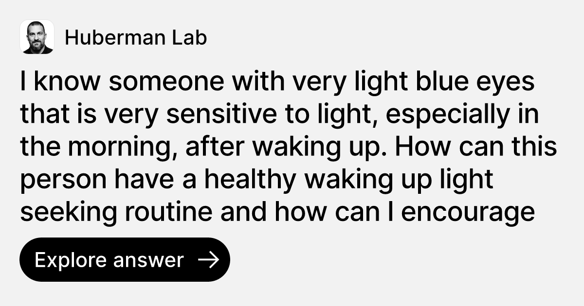 I know someone with very light blue eyes that is very sensitive to ...