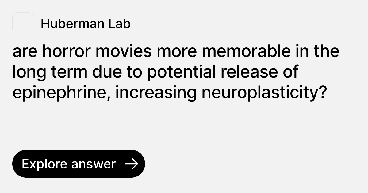 are horror movies more memorable in the long term due to potential ...