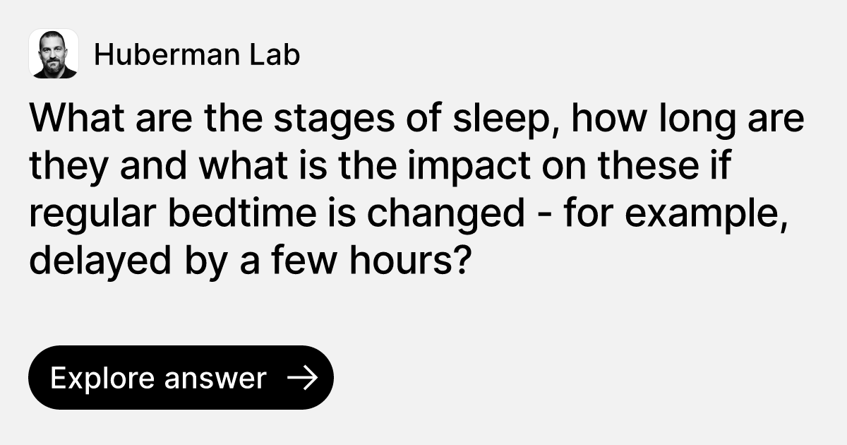 What are the stages of sleep, how long are they and what is the impact ...