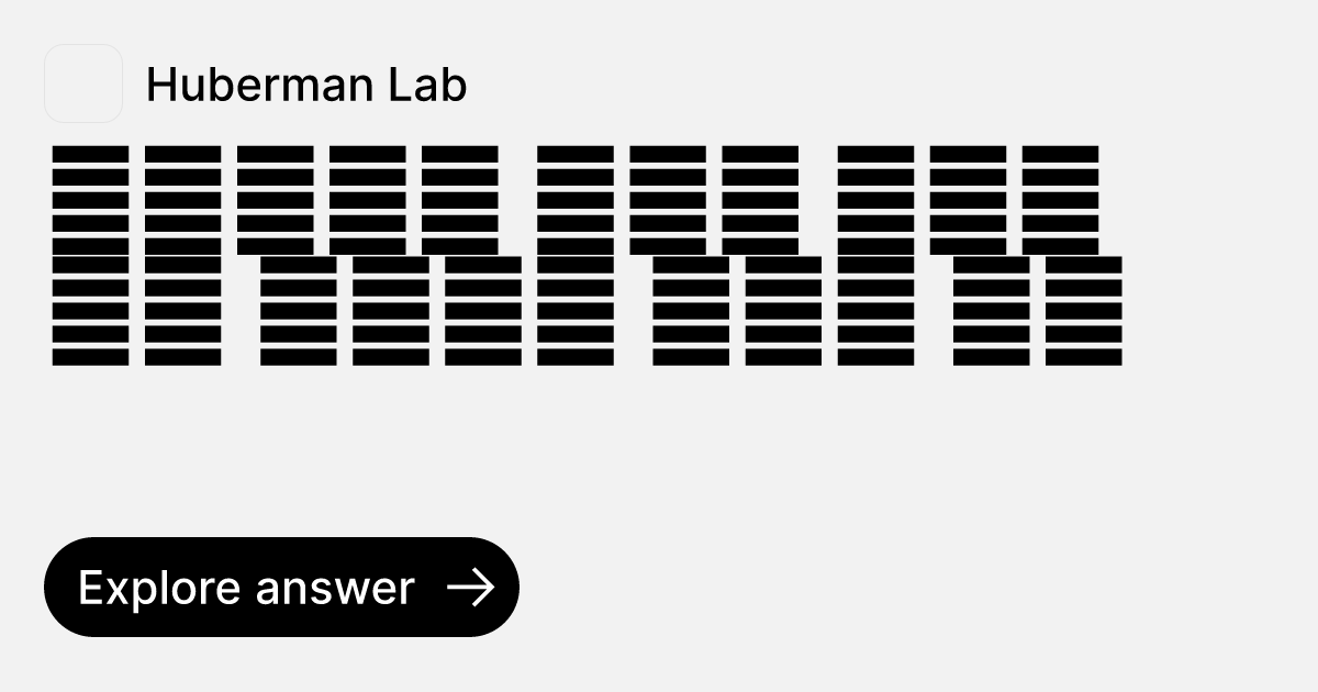 جوڑوں میں درد کا علاج کیا ہے | Ask Huberman Lab