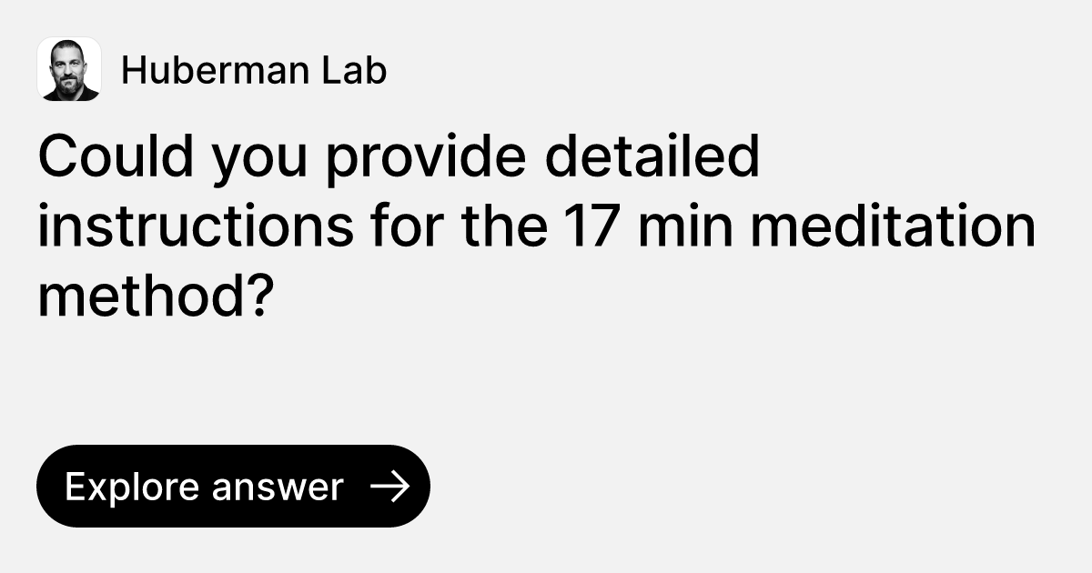 Could you provide detailed instructions for the 17 min meditation ...