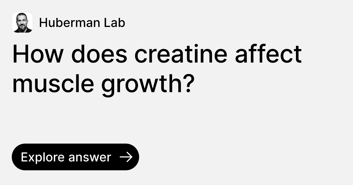 How does creatine affect muscle growth? | Ask Huberman Lab