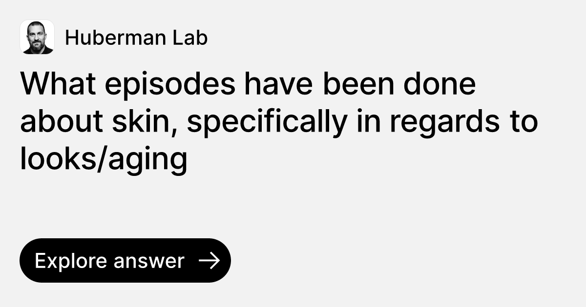 What episodes have been done about skin, specifically in regards to ...