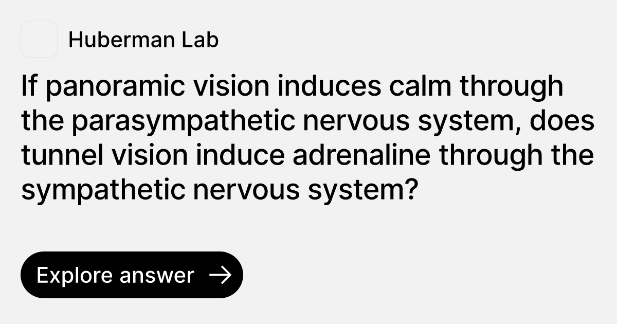 If panoramic vision induces calm through the parasympathetic nervous ...