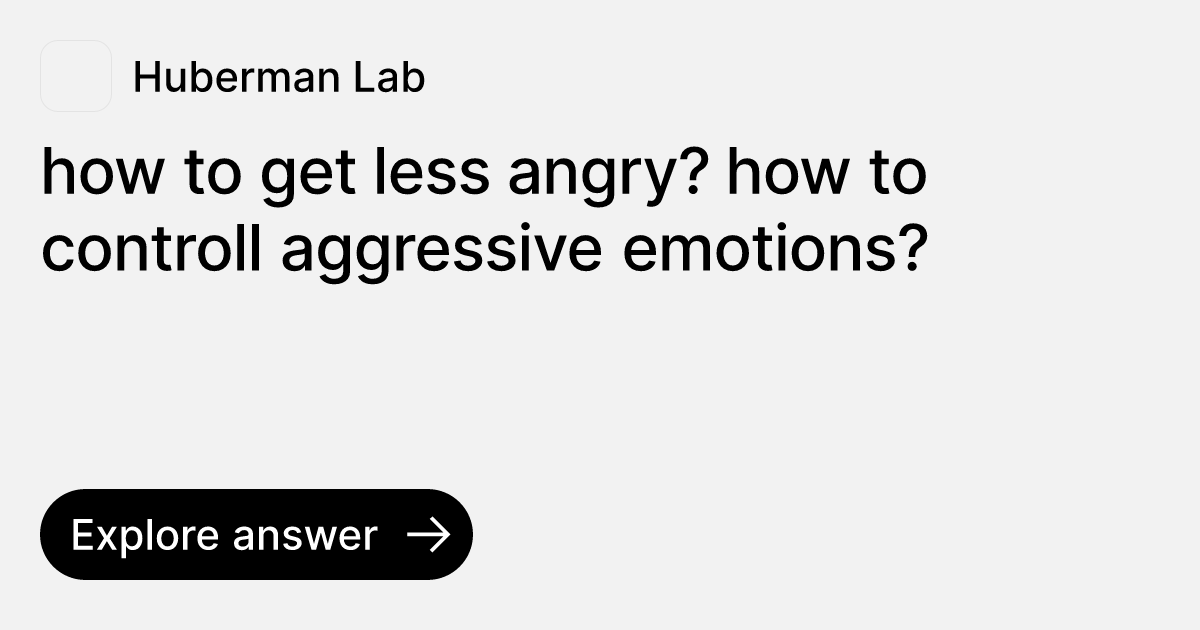 how to get less angry? how to controll aggressive emotions? | Ask ...