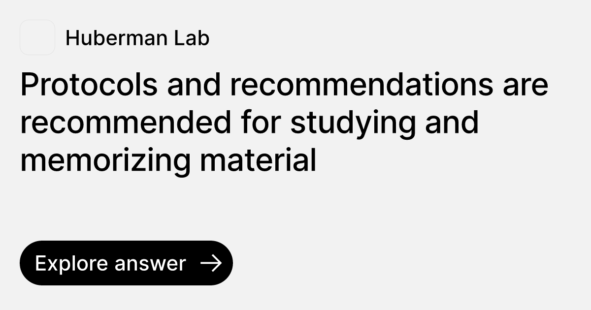 Protocols and recommendations are recommended for studying and ...