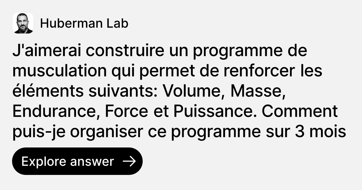 J'aimerai construire un programme de musculation qui permet de ...