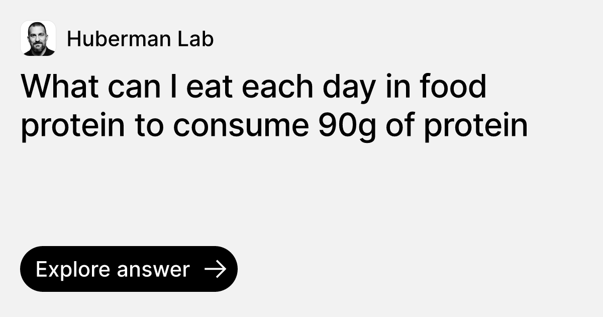 What can I eat each day in food protein to consume 90g of protein | Ask ...
