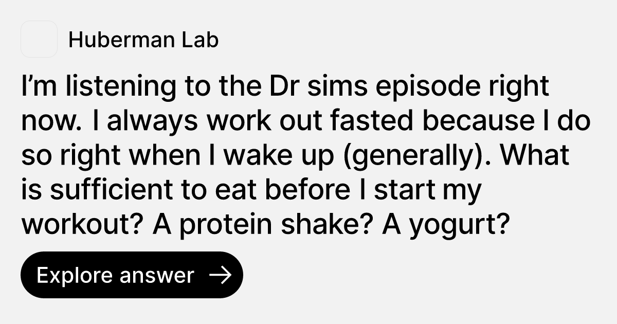 I’m listening to the Dr sims episode right now. I always work out ...