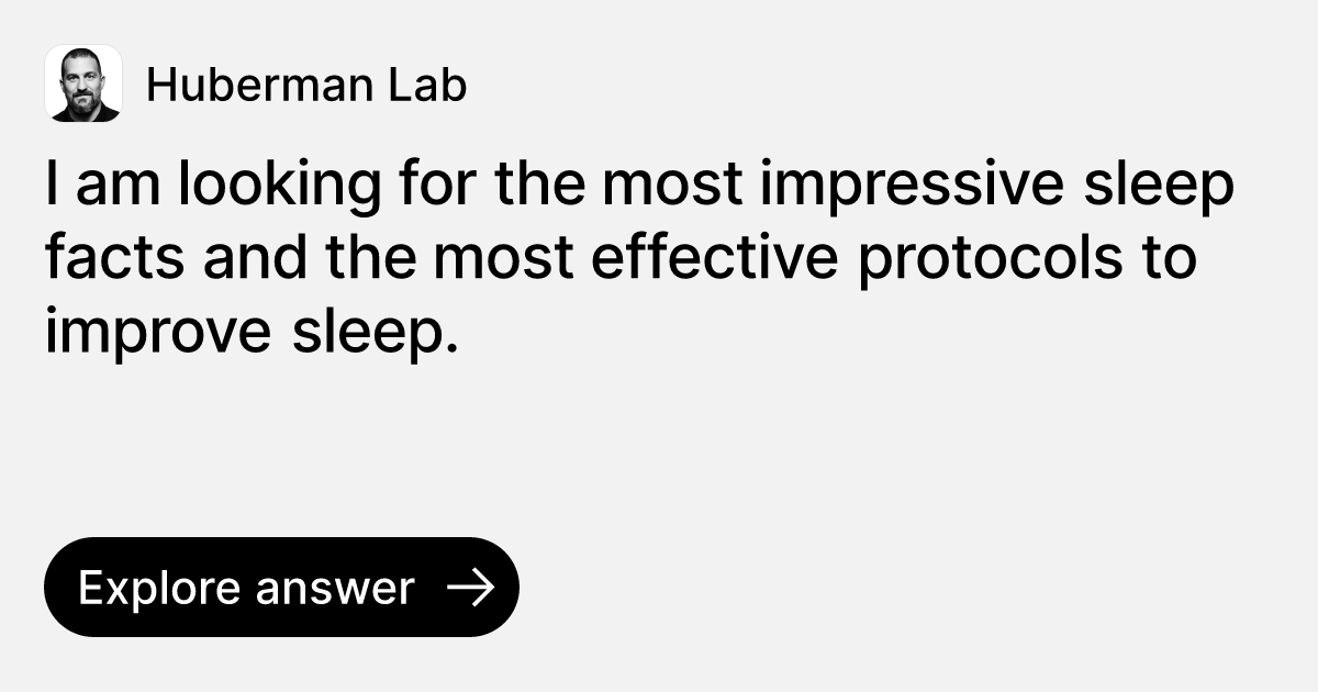 I am looking for the most impressive sleep facts and the most effective ...