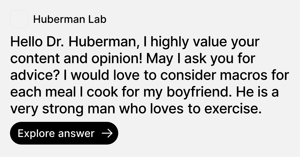 Hello Dr. Huberman, I highly value your content and opinion! May I ask you for advice? I would ...