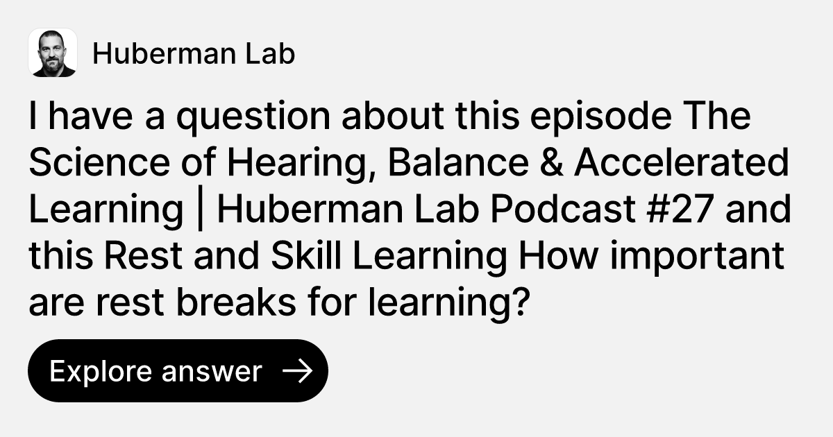 I have a question about this episode The Science of Hearing, Balance & Accelerated Learning ...