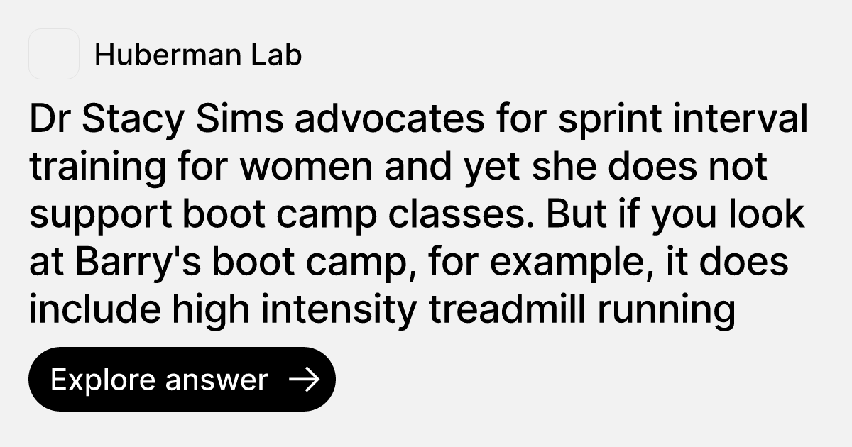 Dr Stacy Sims advocates for sprint interval training for women and yet ...